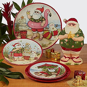 Certified International Santa's Wish Melamine 11" Dinner Plates, Multicolor, Large, Set of 6