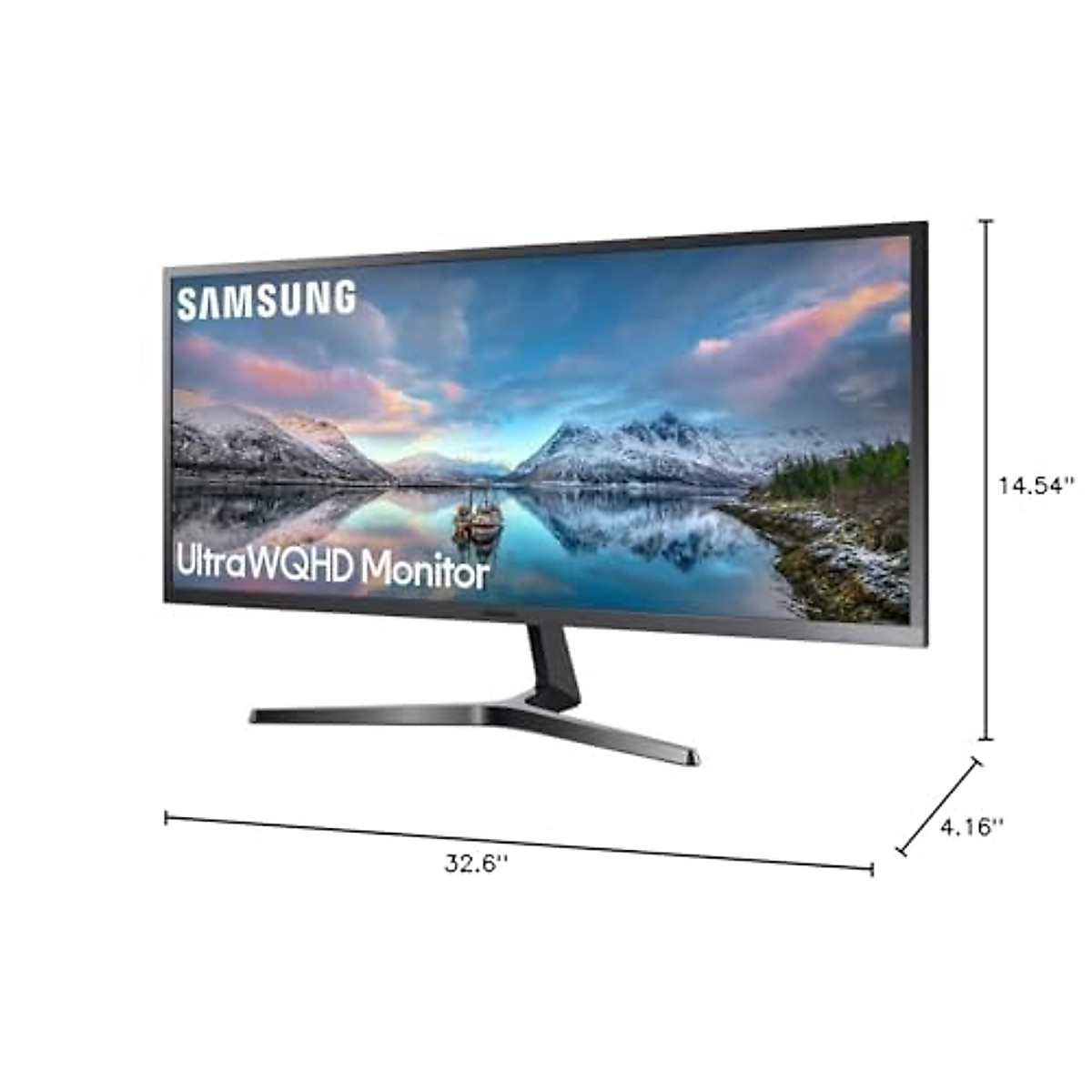 SAMSUNG 34" Class Ultrawide Monitor with 21:9 Wide Screen, LED WQHD(3,440 x 1,440) Display, 4ms Response, 75Hz, FreeSync, Display Port, HDMI, with MTC HDMI Cable