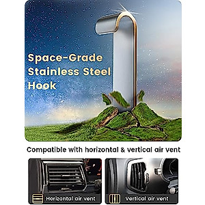 Holdersafe Phone Mount for Car Vent: [Never Blocking] Air Vent Cell Phones Holder for iPhone & Samsung Android Smartphone [Thick Cases Friendly] Hands-Free Auto Mobile Phone Stand