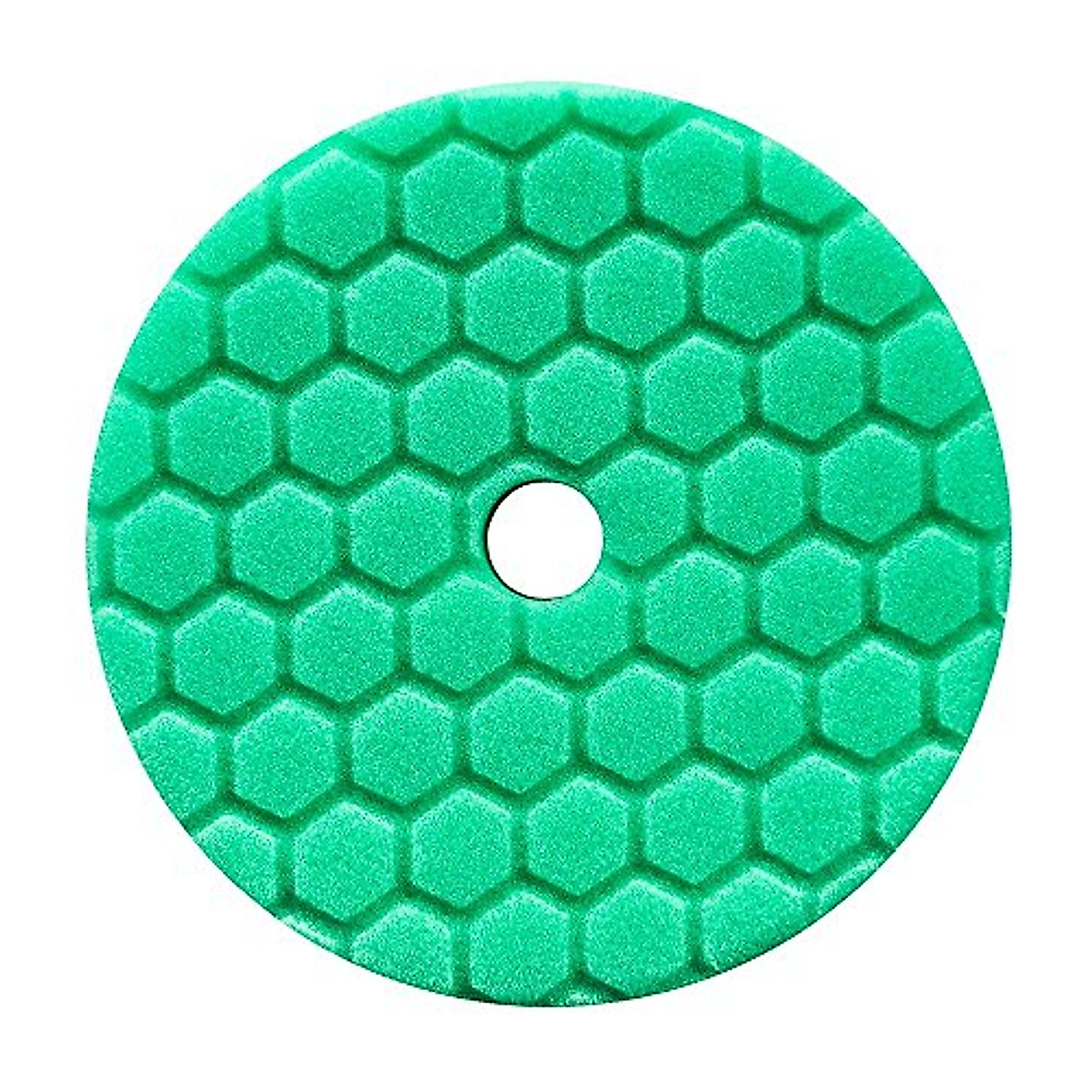 Chemical Guys BUFX113HEX6 Hex-Logic Quantum Medium-Heavy Cutting Pad, Green (6.5 Inch Pad made for 6 Inch backing plates)