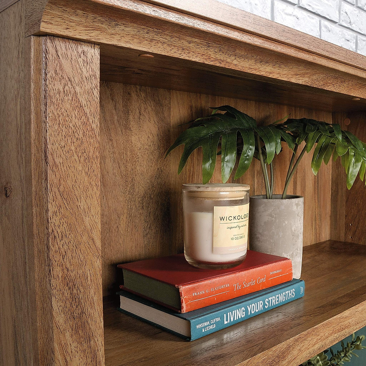 Sauder Miscellaneous Storage 5-Shelf/ Book Shelf 2-Door Bookcase, Vintage Oak finish