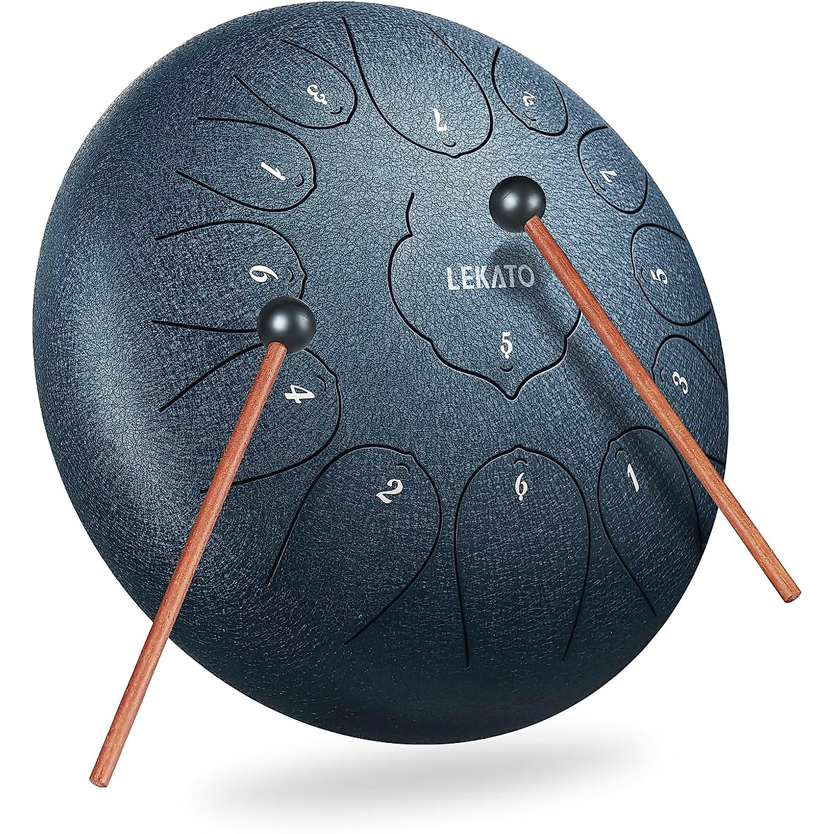 LEKATO Steel Tongue Drum 12 Inch 13 Tones, Rain Drum for Outside Beginner Handpan Drum Percussion for Meditation Yoga Musical Education, Best Gift for Family/Friends