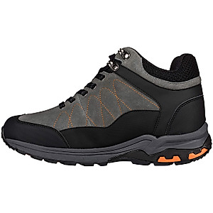 CALTO Men's Invisible Height Increasing Elevator Shoes - Grey Suede/Mesh Lace-up Hiking Boots - 3.2 Inches Taller - H75472 - Size 7 D(M) US