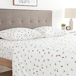 Eddie Bauer - Queen Sheets, Cotton Percale Bedding Set, Crisp & Cool Home Decor (Kayaks, Queen)
