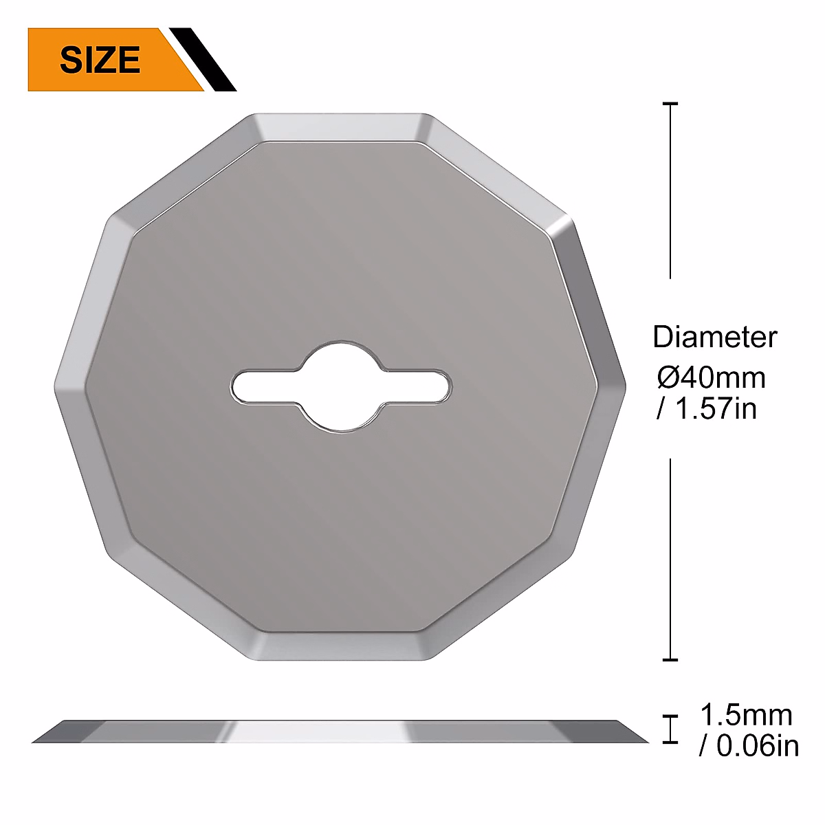 VLOXO WA2300 Blades Replacement Rotary Blades Compatible with VLOXO AT001 Cordless Electric Scissors Electric Cutter Blades(1-1/2")