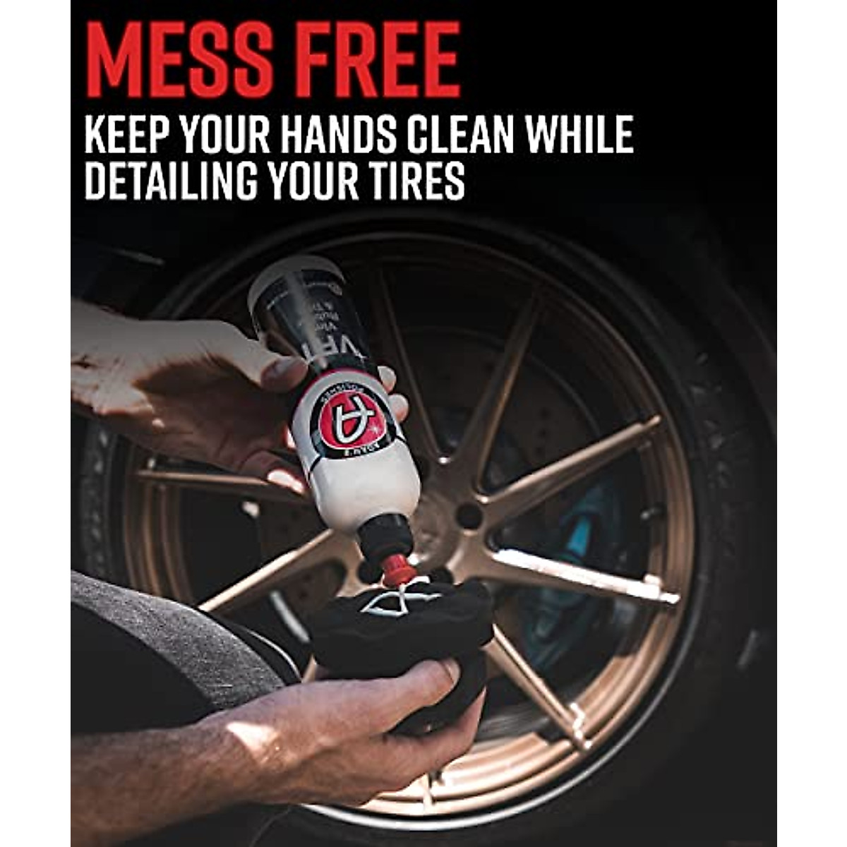 Adam's Polishes Pro Tire Hex Grip Applicator, Tire Shine Car Detailing Foam Sponge Tool, After Car Wash Tire Cleaner, for Vinyl Rubber & Trim Accessories, Wheel Cleaner Rim (1 Pack)