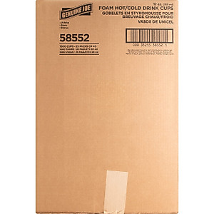 Genuine Joe-GJO58552 Hot/Cold Foam Cups, White, 12-Ounce, 1 Count (Pack of 1)