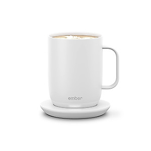 Ember Temperature Control Smart Mug 2, 14 Oz, App-Controlled Heated Coffee Mug with 80 Min Battery Life and Improved Design, White