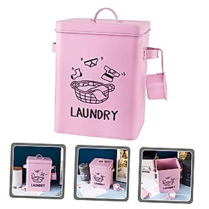 DOITOOL Box Washing Powder Drum Pet Food Dispenser Multifunctional Storage Box Makeup Storage Case Laundry Organization Storage Laundry Container Makeup Wall Organizer Useful Box