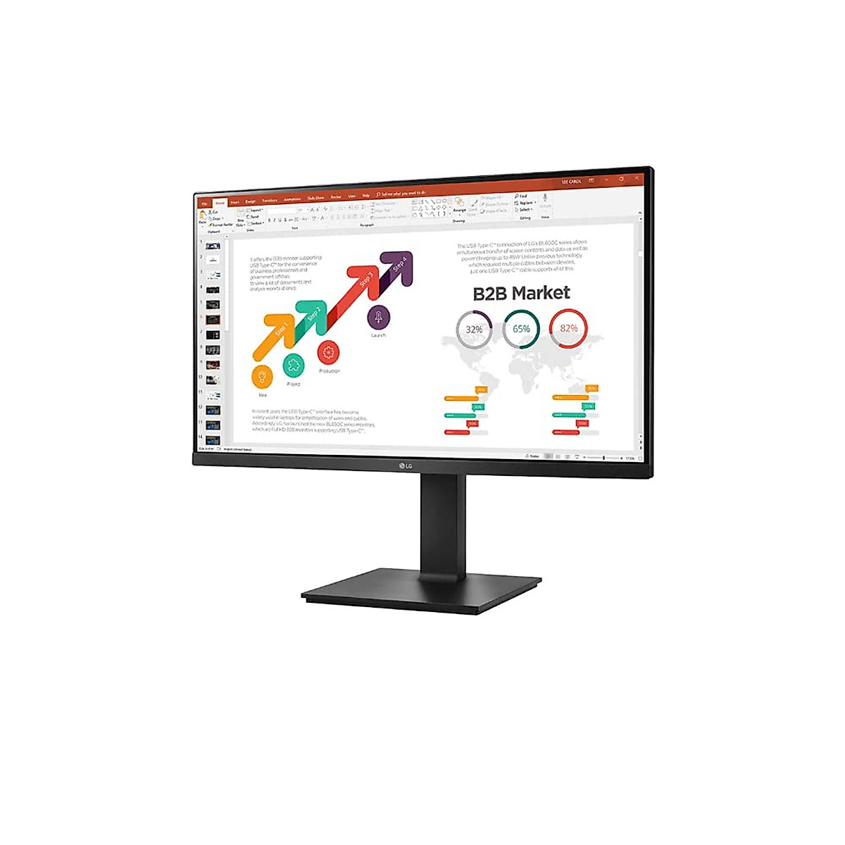 LG 68,6cm/27'' (1920x1080) 27BP450Y-B 16:9 5ms IPS HDMI VGA DisplayPort VESA Pivot Full HD Black