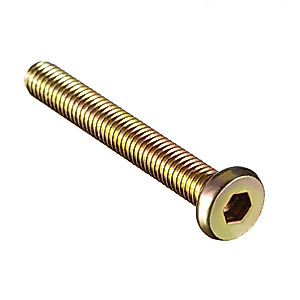 uxcell M6x45mm Furniture Bolt Hex Socket Drive Round Head Screw Zinc Plated 10pcs