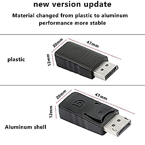 XMSJSIY DP Dummy Plug,DisplayPort Emulator Headless Ghost Display 4K for PC 3840x2160@60hz -1pcs