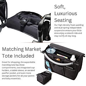 Austlen Entourage 2.0 Sit and Stand Stroller in Navy (Also Available in Black)