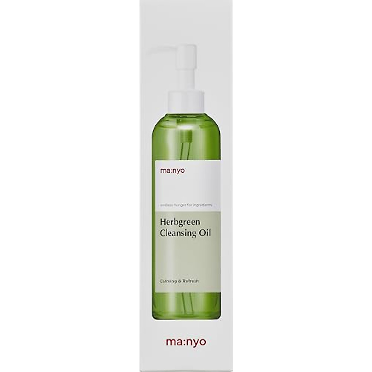 ma:nyo Herb Green Cleansing Oil 6.7 fl oz (200ml) Korean Facial Cleanser, Daily Makeup Remover for Women, Effective Cleansing Without Clogging Pores, with Artemisa, Tea Tree