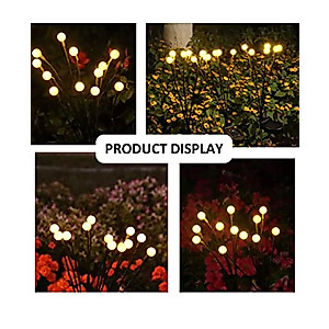2PC 6LED Swaying Solar Powered Waterproof Lights, Garden Lights, Garden Decor, Lawn Decoration, Flower Lighting