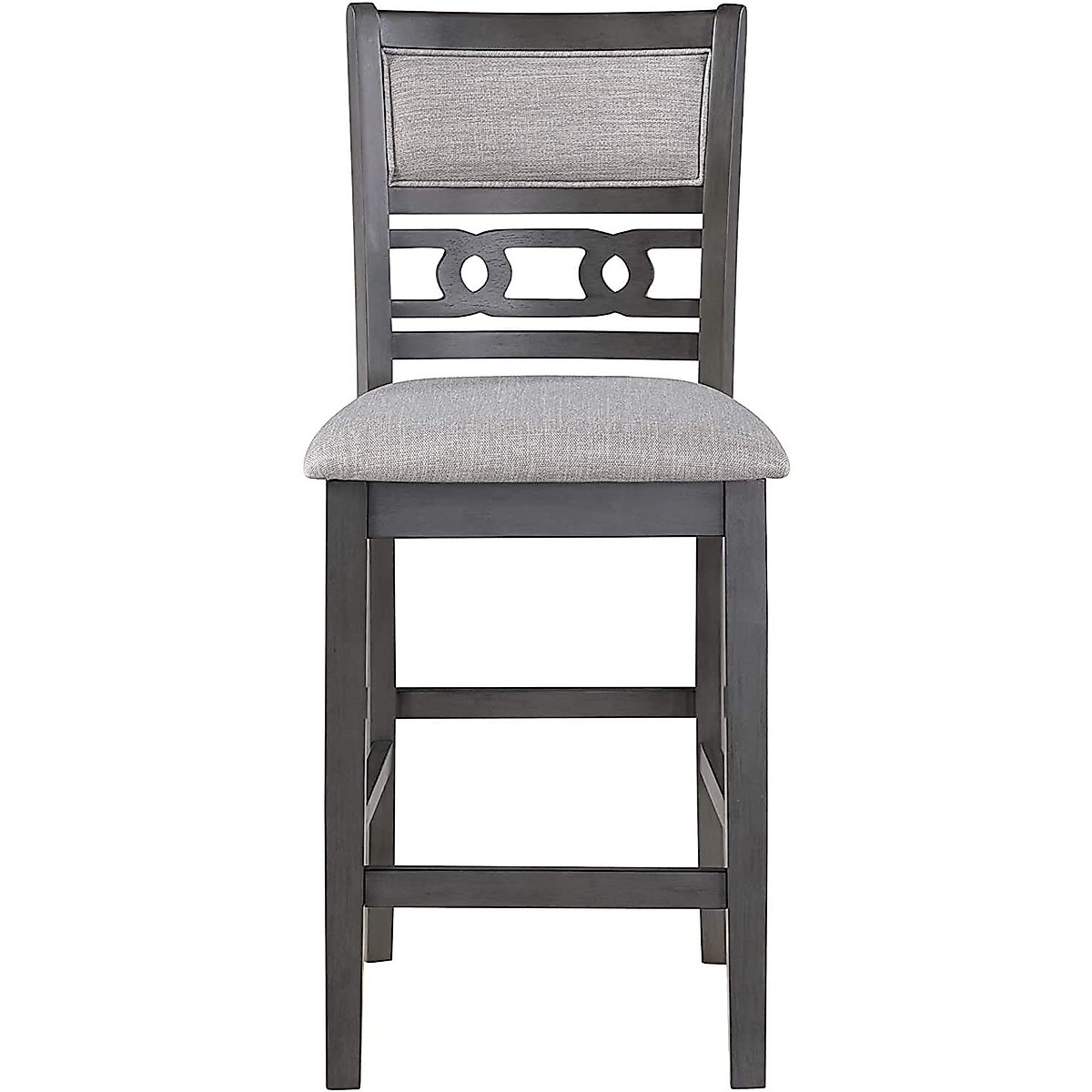 New Classic Furniture Gia 5-Piece Counter Set with 1 Table and 4 Chairs, 42-Inch, Gray