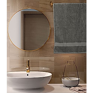 Oakias Grey Bath Towels – 4 Pack – 27 x 54 Inches – Highly Absorbent, 600 GSM Fluffy & Soft Luxury Bath Sheets