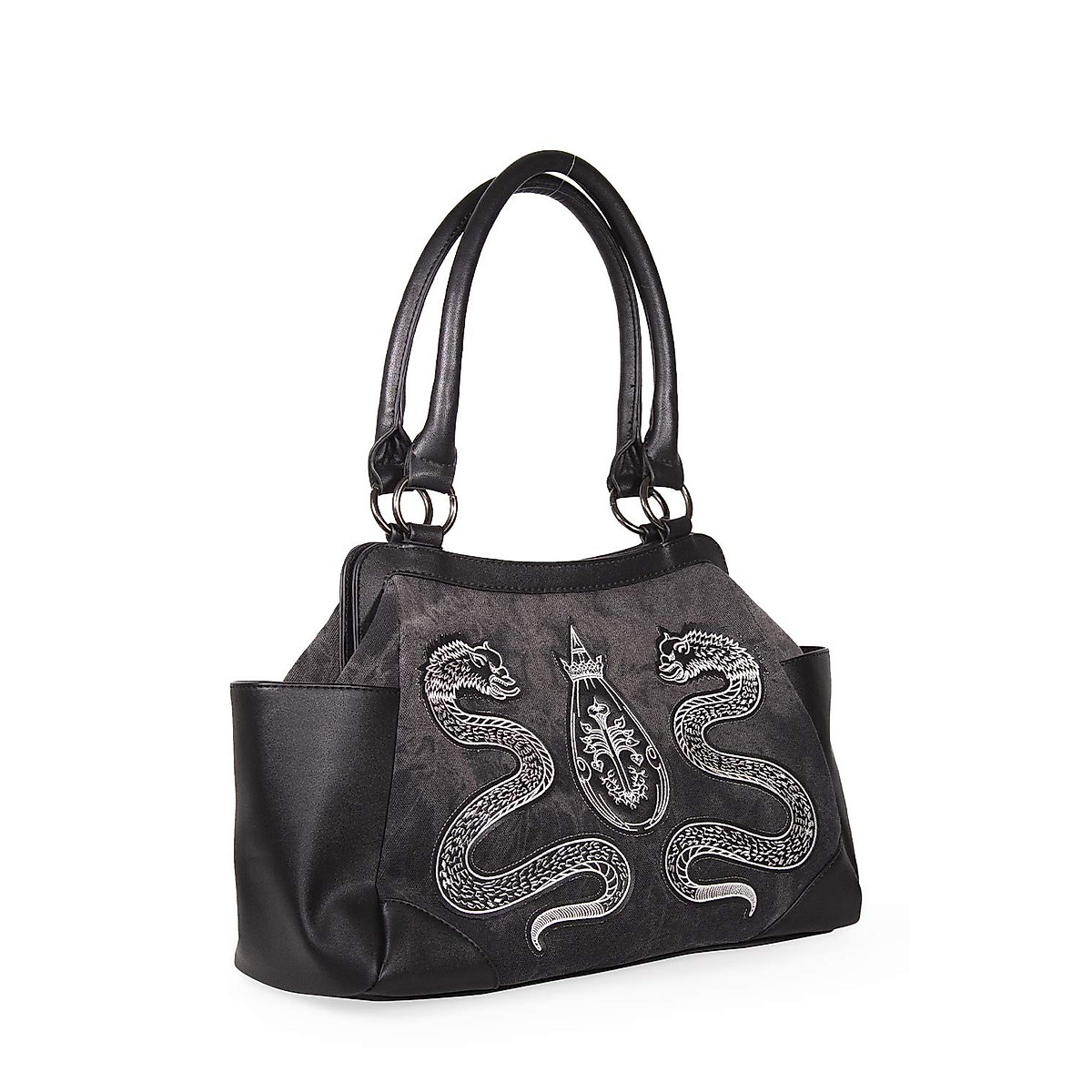 Lost Queen Alchemist Potion Handbag Embroidered Serpent Purse Alternative Bag