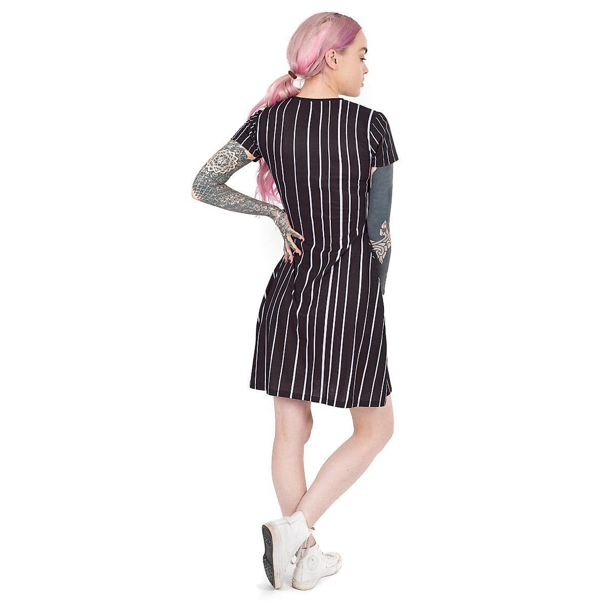 Disney Nightmare Before Christmas Dress Womens Jack Skellington Costume (X-Large) Black