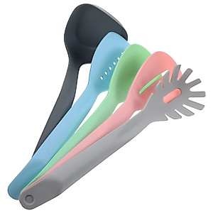 UPKOCH 1 Set Colorful Nylon Kitchenware Set turners spoons nylon cooking utensil Nylon mixing spoon Nylon pasta spoon kitchen spatula utensils Pasta fork Pasta server fold frying spatula