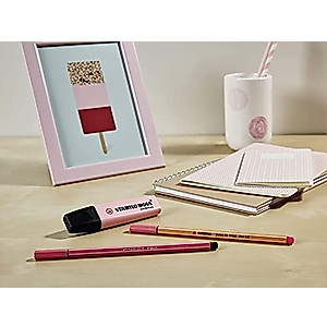 STABILO Highlighter BOSS ORIGINAL - Essential Pastel Pack of 5 - Mint Green, Turquoise, Lilac Haze, Pink Blush & Creamy Peach