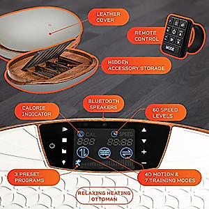 LifePro RelaxaVibe Vibration Plate Exercise Machine - Vibration Platform for Circulation & Metabolism Boost - Elegant Living-Room Vibration Machine - Whole Body Vibration Plate with Heated Ottoman