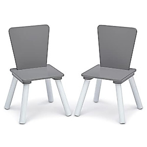 Delta Children 4-Piece Toddler Playroom Set, Grey/White