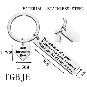 TGBJE Nursing Instructor Gift Clinical Instructor Gift The Influence of A Great Instructor Can Never Be Erased Thank You Gift (Instructor Keychain)