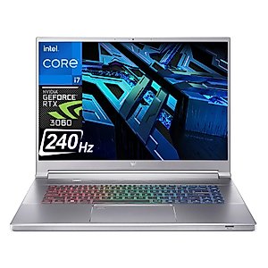 Acer Predator Triton 300 SE Gaming Laptop 2023 Newest, 16" 240Hz IPS Display, Intel Core i7 12700H Processor, NVIDIA GeForce RTX 3060, 64GB RAM, 1TB SSD, Wi-Fi 6E, Backlit Keyboard, Windows 11 Home
