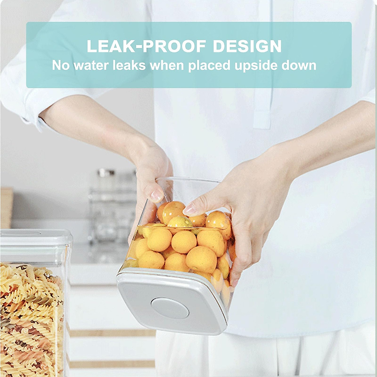 Cozey Daily Pop Airtight Food Storage Containers with Lids for Kitchen Pantry Organizing Stackable Container for Cereal Snack Flour Sugar Coffee Spaghetti -12 Pcs(1.2, 2.0, 2.7, 3.3qt)*3