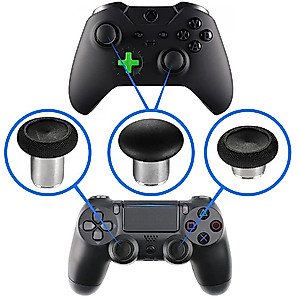 MMOBIEL 8 in 1 Magnetic Metal Thumbsticks Analog Joysticks Maximum Grip Compatible with PS4, PS4 Slim, PS4 Pro Dualshock, Xbox One, Xbox One Elite, Xbox One S Black Incl. (+) and T8 Torx Screwdriver