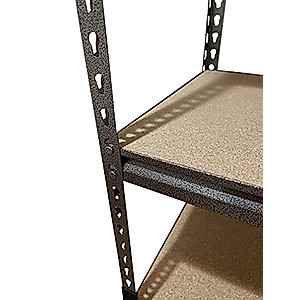 Juggernaut Storage 36" W x 18" D x 72" H 5-Shelf Steel Shelving, Hammertone, SS3618-5BLKAMZ