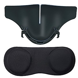 TNE Lens Cover and Nose Guard for Meta Quest 3 VR Headset | Protective Dust Proof Cover Anti-Scratch Protector Soft Lens Pad Accessories and Light Blocker Nose Piece for Quest 3 (Black)
