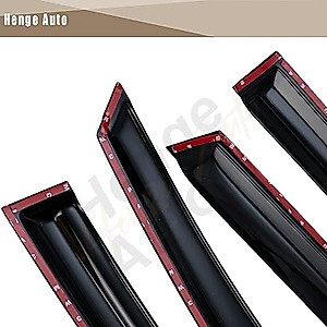 Window Visors Rain Guards Compatible with 2008-2017 Dodge Journey Tape-On 4PCS