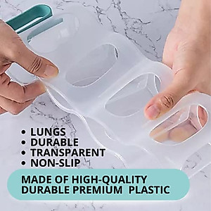 6PCS Portable Fridge Soda Can Organizer for Refrigerator Shelves Fridge Can Dispenser Can Holders for Pantry Refrigerator Kitchen Cabinets with Removeable Handle