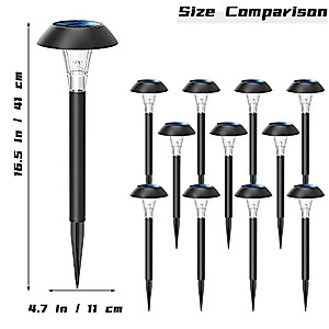 LeiDrail Solar Pathway Lights 12 Pack Outdoor Solar Lights with RGB/Warm White LED Waterproof Path Lights Solar Powered Garden Lights Landscape Lighting for Yard Garden Walkway Patio