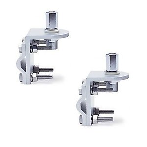 Pro Trucker (Lot of 2) 3 Way Aluminum Cb or Ham Antenna Aluminum Mirror Mount with Stud