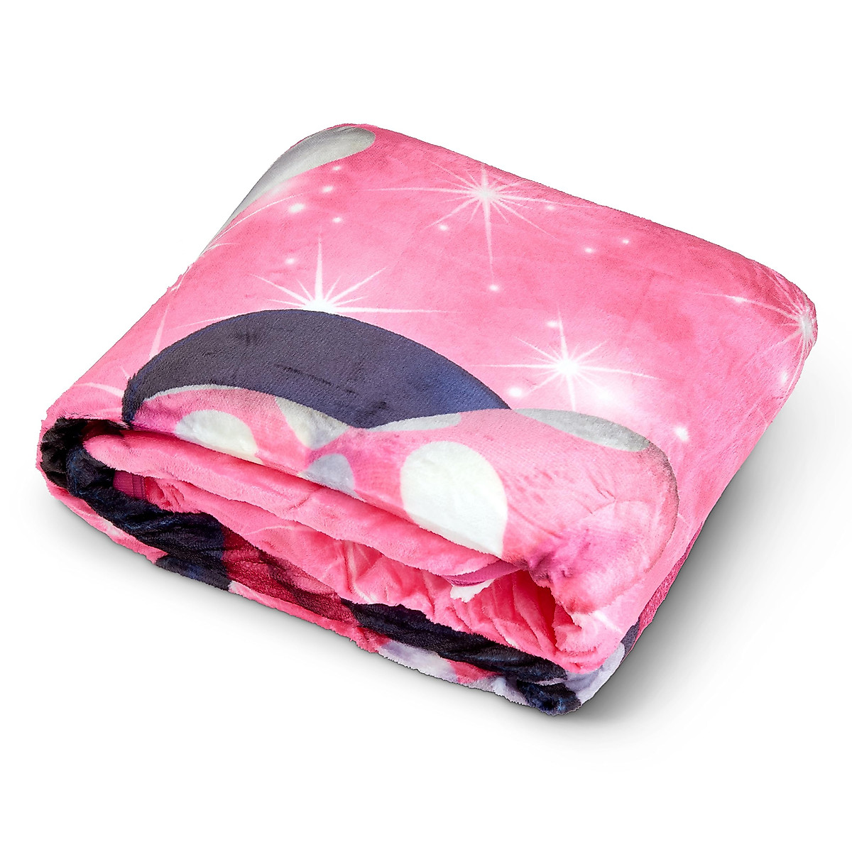 Northwest Minnie Mouse Silk Touch Sherpa Throw Blanket, 60" x 80", Minnie Sparkles