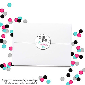 Funny Chill Bro, She Won This Thank You Customer Appreciation Sticker Labels for Small Businesses, 60 1.5" Circle Stickers by AmandaCreation, Great for Envelopes, Postcards, Direct Mail, & More!