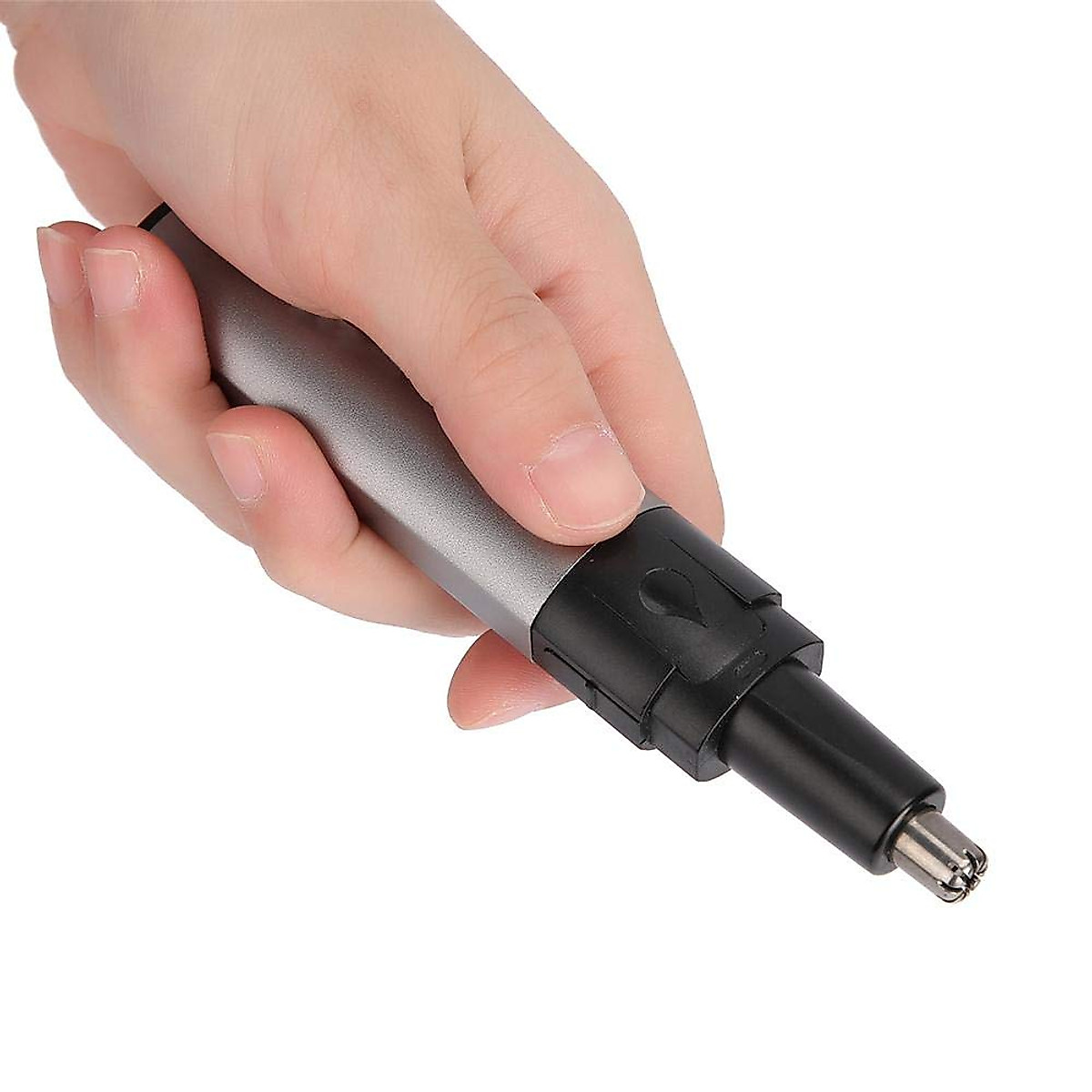 Valentine's Day Carnival Nose Hair Trimmer, Electric Nose Hair Trimmer Portable Nasal Hair Shaver Cutting Machine, USB Charging, Low Noise (Gray)