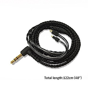 SOUNDLINK Upgraded Silver Plated Cable Earphone Extension Cable for HiFi Earbuds BL03 TRN V90 V80 AS10 ZS10 ZS6 ES4 ZST ZSR iems
