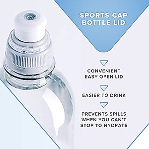 VOSS Premium Still Bottled Water - Pure, Crisp & Refreshing - BPA Free PET Plastic Water Bottles with Sports Cap for Easy, Spill-Free Drinking - Ideal for Gym, Running, Hiking - 500ml, Pack of 24