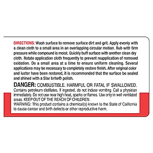 STAR BRITE Paste Rubbing Compound Medium - 14 oz (082616)