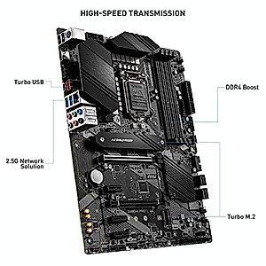 MSI Z490-A PRO ProSeries ATX Motherboard (10th Gen Intel Core, LGA 1200 Socket, DDR4, Dual M.2 Slots, USB 3.2 Gen 2, 2.5G LAN, DP/HDMI) (Renewed)