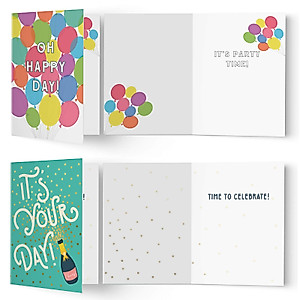 Tiny Expressions Birthday Cards for Women – Pack of 8, Elegant and Versatile Designs with Inside Messages - Includes 6" x 4.25" Cards with A6 Envelopes – Perfect for Mom, Sister, Friend, or Coworker
