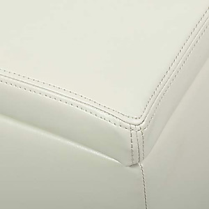 Christopher Knight Home Glouster PU Storage Ottoman, Ivory