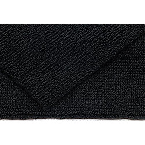 Autofiber Zeroedge Detailing Towel (Pack of 5) Edgeless Microfiber Polishing, Buffing, Window, Glass, Waterless, Rinseless, Car Wash Towels, 360 GSM (Black)