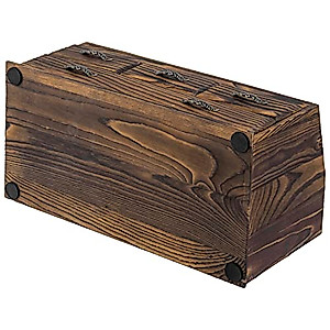 MyGift 7 Compartment Rustic Burnt Brown Wood Vanity Organizer Rack with 4 Storage Drawers for Jewelry, Perfume, Cosmetics and Hair Accessories