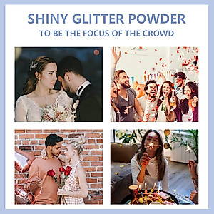 NewBang Highlighter Powder Stick Makeup,Body Shimmer Patting Powder Glitter High Gloss Sparkle Loose Powder Brighten Face Body Lips Eyes Glow Cosmetic-White Moonbeam