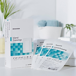 McKesson Island Dressing, Sterile, Polypropylene/Rayon, 4 in x 6 in, 25 Count, 1 Pack